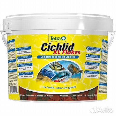 Корм tetra cichlid xl flakes