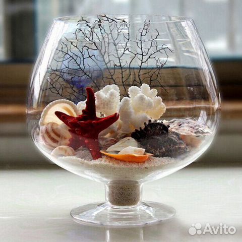 Новые аквариумы круглые, бокалы